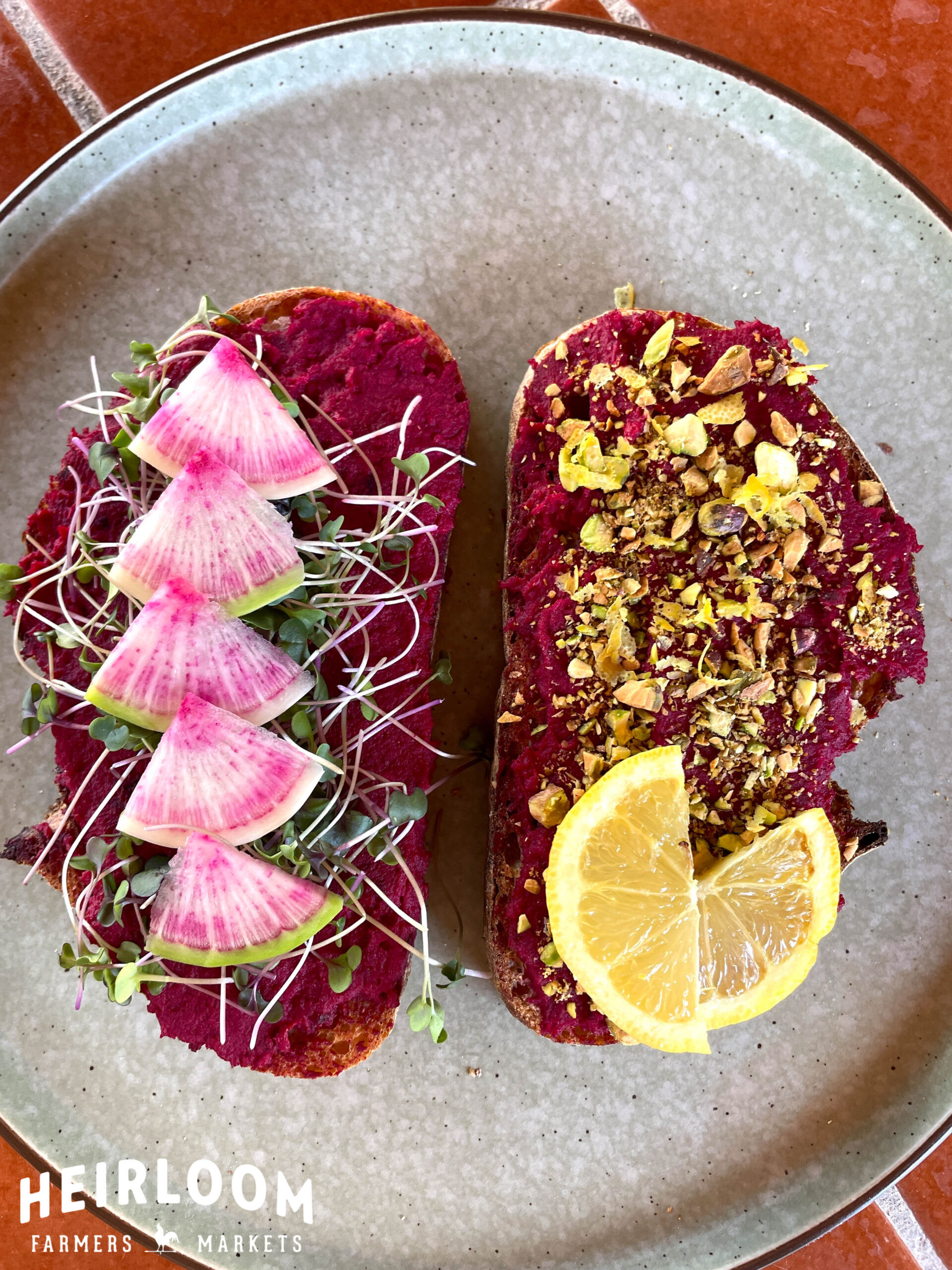 Beet Hummus / Heirloom Farmers Markets